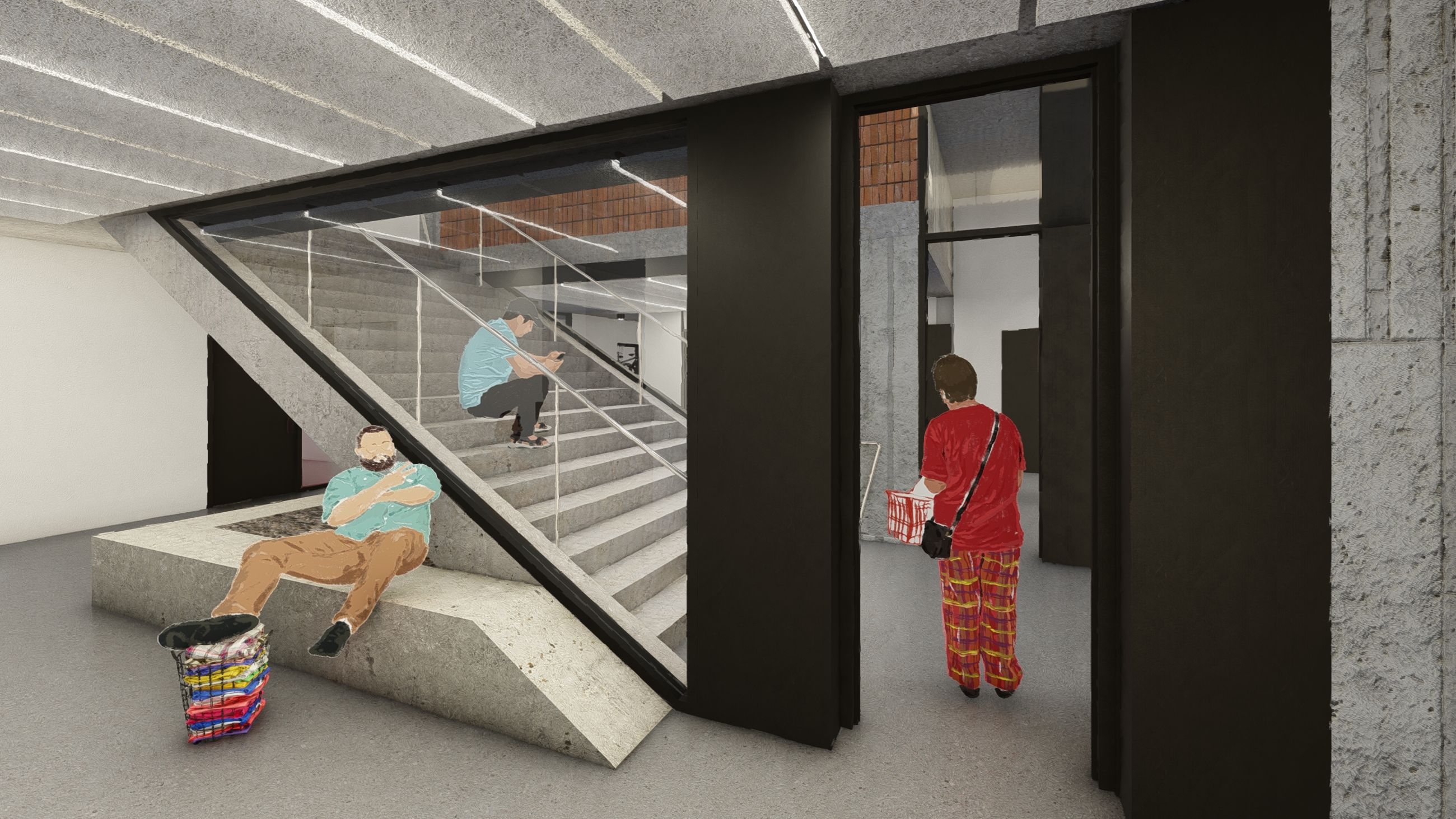 21810_jazziecollins_render_basement_stair_01.jpg | David Baker Architects