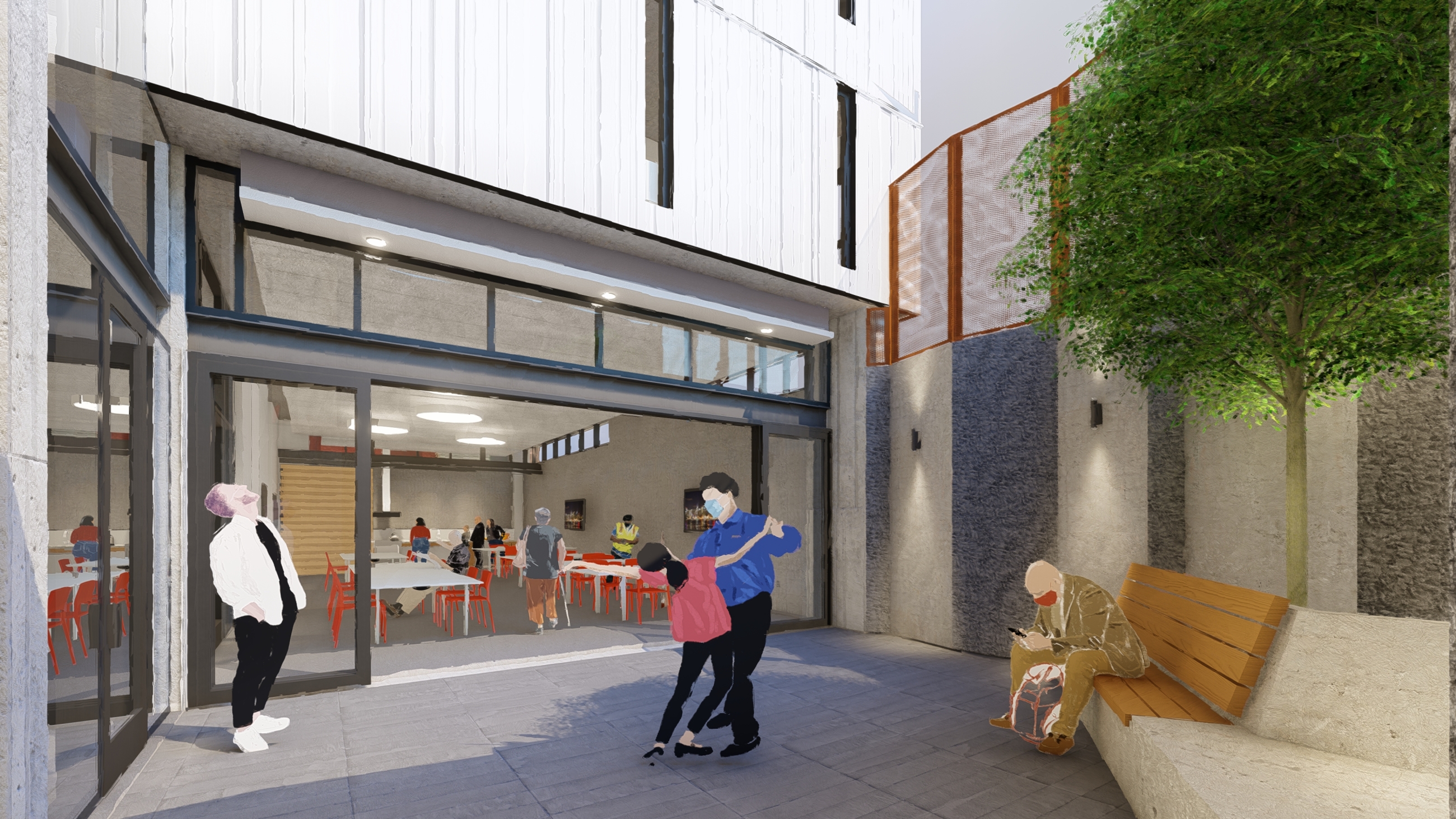 21810_jazziecollins_render_courtyard.jpg | David Baker Architects